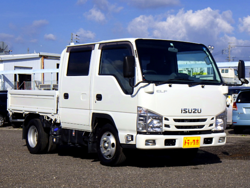 いすゞ エルフ Wキャブ 全低床 衝突軽減 坂道補助 ETC キーレス 2t 5MT｜中古トラック在庫詳細｜株式会社ヤナギサワ自動車販売