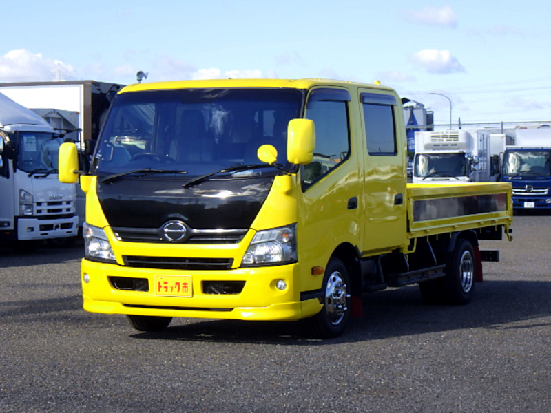 日野 デュトロ Wキャブ ワイド ロング全低床 坂道補助ETC 2t 7人乗 5MT｜中古トラック在庫詳細｜株式会社ヤナギサワ自動車販売