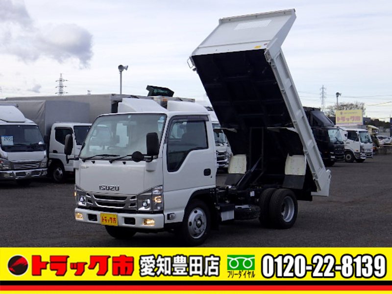 いすゞ エルフ 土砂ダンプ PTO全低床 衝突軽減 坂道補助 キーレス 2t 5MT｜中古トラック在庫詳細｜株式会社ヤナギサワ自動車販売